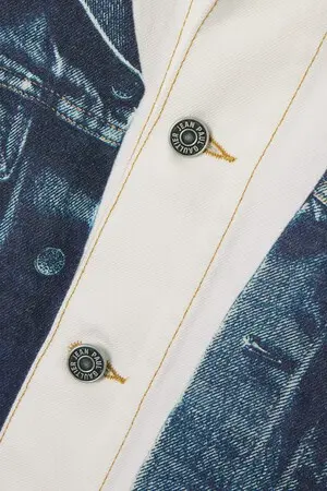 JEAN PAUL GAULTIER Trompe L'oeil Printed Denim Jacket