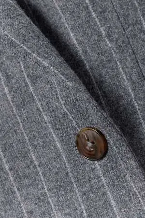 FORTELA Brandy Double-breasted Pinstriped Wool Blazer