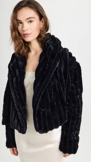 Blanknyc Faux Fur Jacket - Night Life