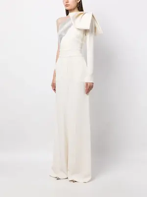 Elie Saab Crystal-embellished One-shoulder Jumpsuit