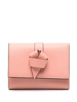 Acne Studios Knot-detail Leather Wallet - Pink