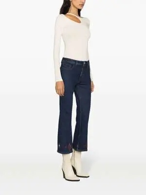 Jacob Cohen Victoria Embroidered Cropped Jeans