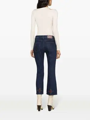Jacob Cohen Victoria Embroidered Cropped Jeans