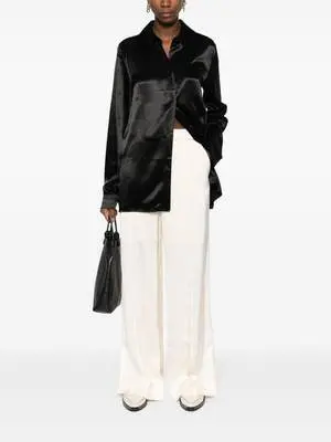 JIL SANDER Pressed-crease Flared Trousers - Neutrals