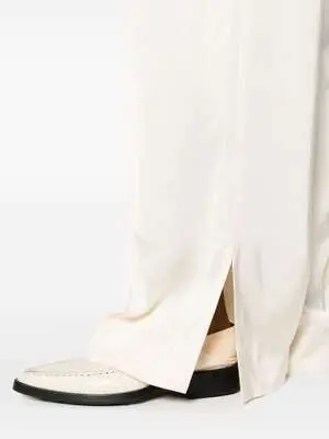 JIL SANDER Pressed-crease Flared Trousers - Neutrals