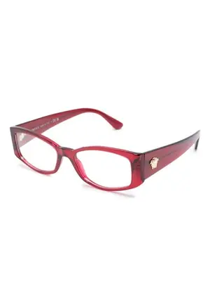 Versace Medusa Plaque Rectangle Frame Glasses