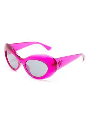 Versace La Medusa Oval-frame Sunglasses - Pink