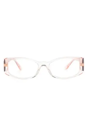 Versace Medusa Motif Rectangle Frame Glasses - Neutrals