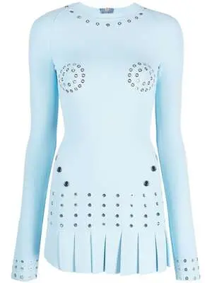 Off-White Eyelet-embellished Minidress