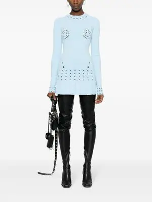 Off-White Eyelet-embellished Minidress