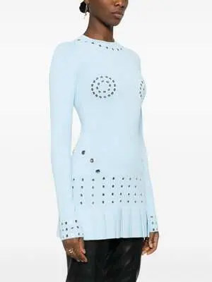 Off-White Eyelet-embellished Minidress
