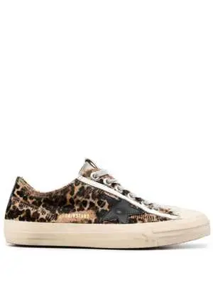 GOLDEN GOOSE Leopard-print Sneakers - Brown