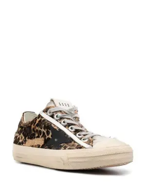 GOLDEN GOOSE Leopard-print Sneakers - Brown