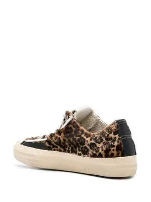 GOLDEN GOOSE Leopard-print Sneakers - Brown
