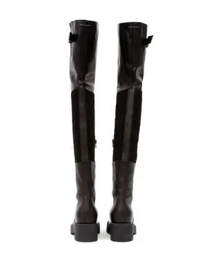 MAISON MARGIELA Panelled Buckled Leather Boots