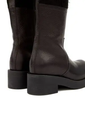 MAISON MARGIELA Panelled Buckled Leather Boots