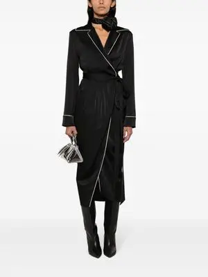 Philosophy Di Lorenzo Serafini Contrasting-trim Wrap Midi Dress