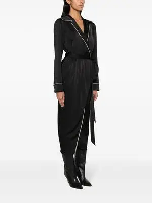Philosophy Di Lorenzo Serafini Contrasting-trim Wrap Midi Dress