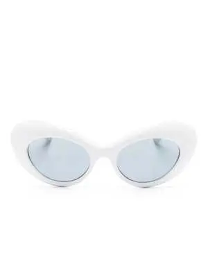 Versace La Medusa Oval-frame Sunglasses - White