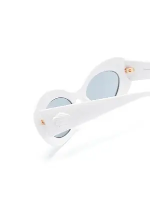 Versace La Medusa Oval-frame Sunglasses - White