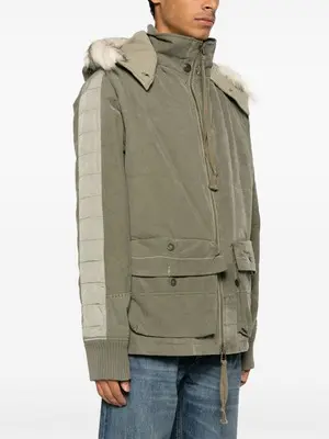 GREG LAUREN Army Tent Retro Zip-up Jacket - Green
