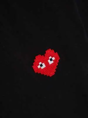 Play Comme Des Garcon X Invader Logo-appliqué Pixelated-motif T-shirt