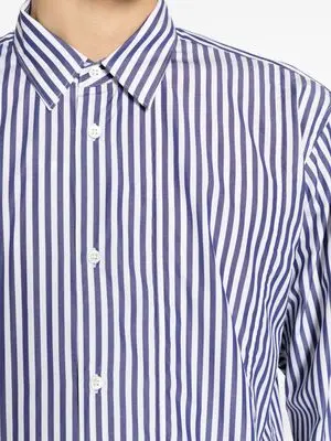 Comme Des Garçons Striped Layered Cotton Shirt