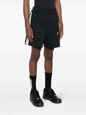 Palm Angels Monogram-embroidered Track Shorts - Black