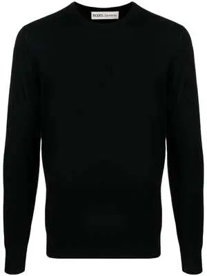MODES Fine-knit Merino Wool Jumper - Black