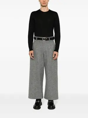 MODES Fine-knit Merino Wool Jumper - Black