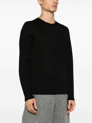 MODES Fine-knit Merino Wool Jumper - Black