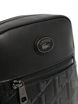 Lacoste Embossed Monogram Panelled Messenger Bag