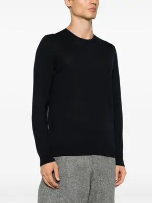 MODES Fine-knit Merino Wool Jumper - Blue