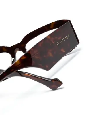 Gucci Logo Rectangle-frame Eyeglasses