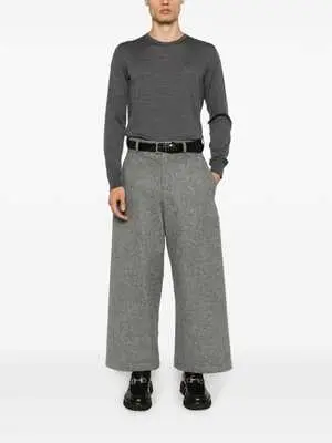 MODES Fine-knit Merino Wool Jumper - Grey