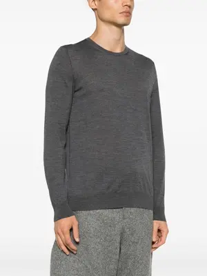 MODES Fine-knit Merino Wool Jumper - Grey