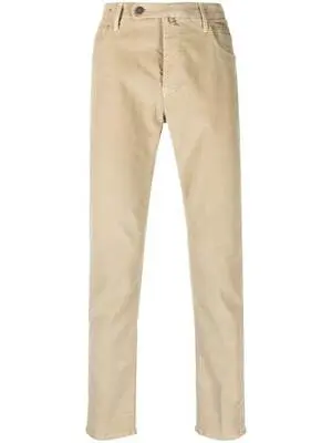Incotex Slim-cut Cotton Trousers - Neutrals