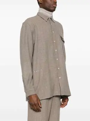 PAURA Flap-pocket Button-up Shirt