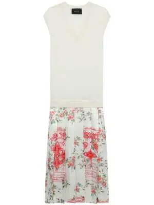 Simone Rocha Panelled Wool-silk Sleeveless Dress