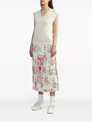 Simone Rocha Panelled Wool-silk Sleeveless Dress