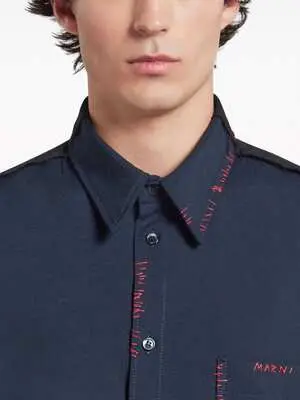 Marni Panelled Virgin-wool Shirt