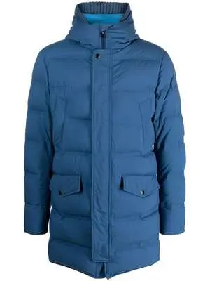 KIRED Slouch-hood Padded Jacket - Blue