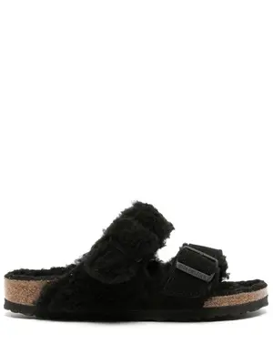 Birkenstock Flat Shearling Lined Sandals For Women