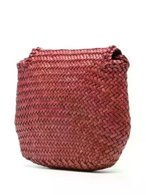 Dragon Diffusion Mini City Woven Crossbody Bag - Red