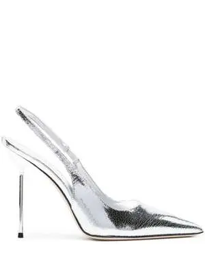 Paris Texas Lidia 115mm Metallic-effect Leather Pumps