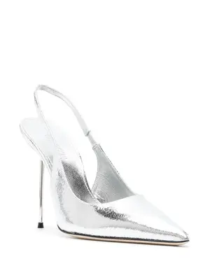 Paris Texas Lidia 115mm Metallic-effect Leather Pumps