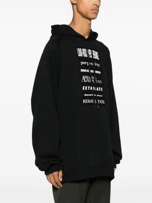 Raf Simons X Fred Perry Slogan-patches Cotton Hoodie