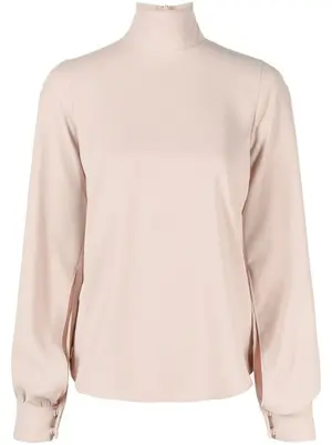 N°21 Puff-sleeves Crepe Blouse