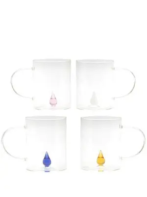 CU I SEEYOU Drop 3d-detailing Glass Mugs - Neutrals