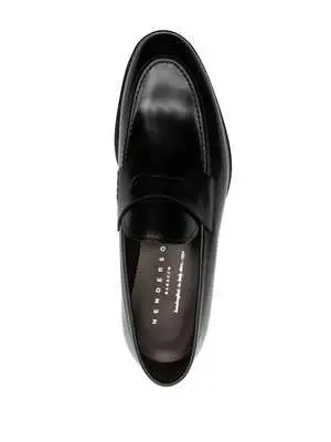 HENDERSON BARACCO Penny-slot Leather Loafers - Black